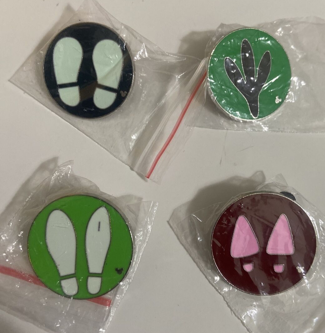 Disney FOOTPRINT Pin Lot OF 4 | eBay