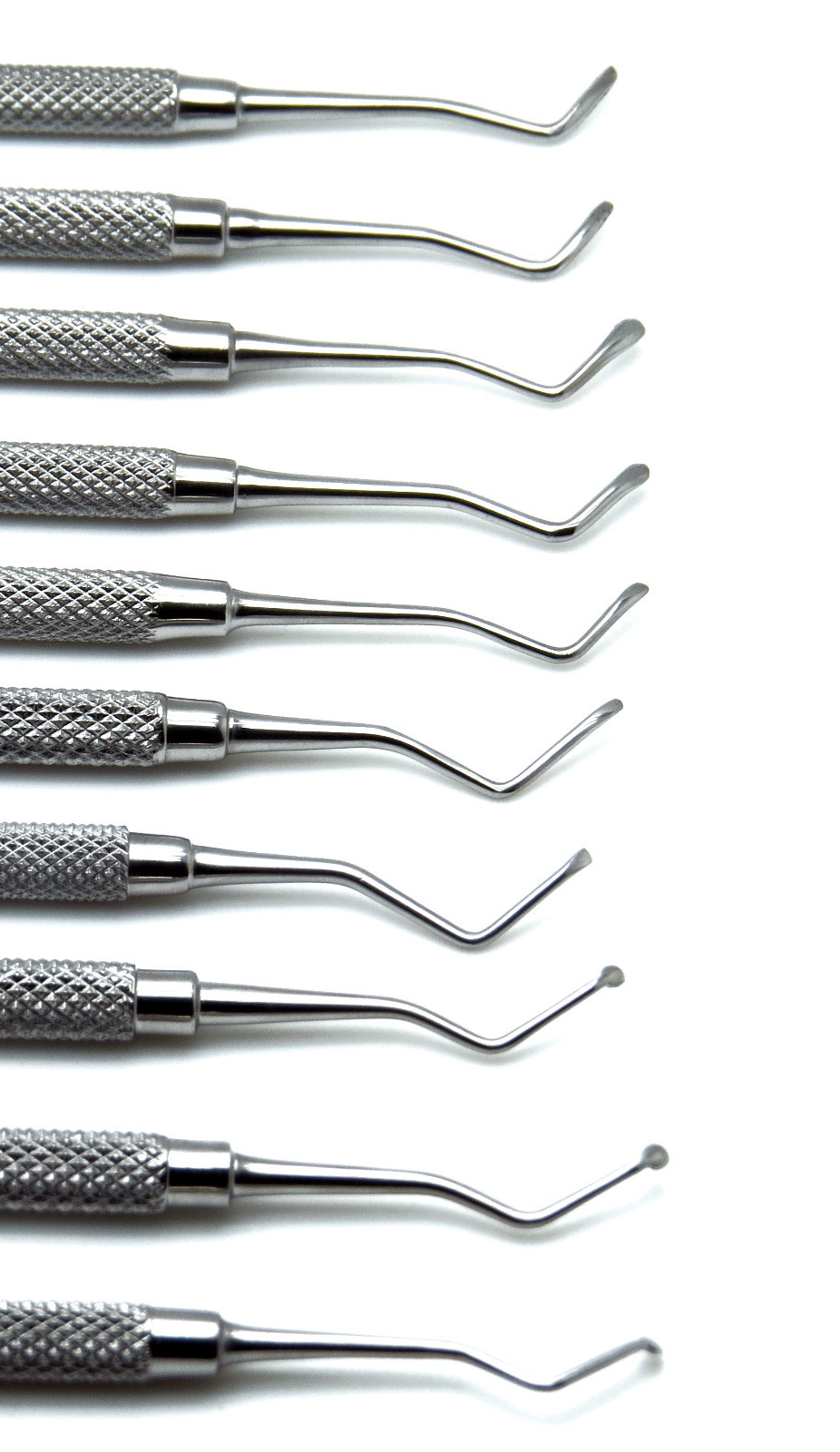 Set of 10 Dental Excavators Spoon Ends 1mm-2.5mm Restorative Premium ...