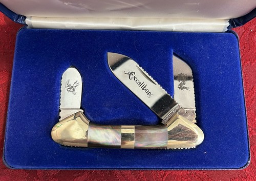 Vintage Parker Custom Series Excalibur Pearl Handle Pocket Knife In Box ...