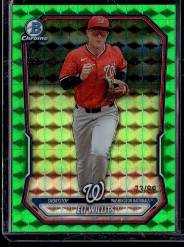 ELI WILLITS 2026 BOWMAN CHROME PROSPECT GREEN GEOMETRIC REFRACTOR RC 73 ...