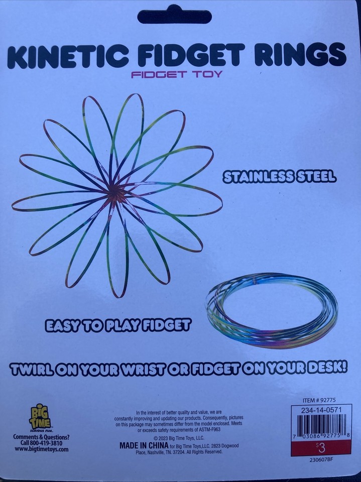 Kinetic Fidget Rings Fidget Toy Stainless Steel Rings New | eBay