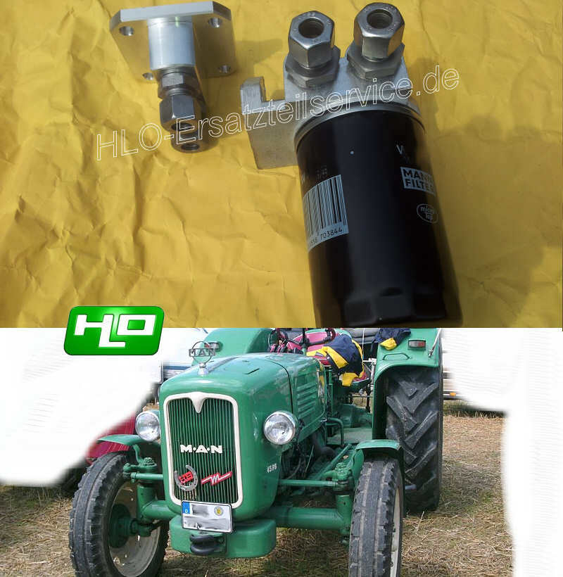 Ölfilterumbausatz MAN M.A.N Traktor Motor 9422 8614 9214 2P1 2L4 4R3 ...