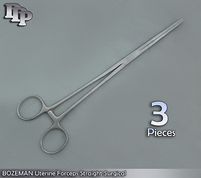3-BOZEMAN Uterine Forcep Ob/Gyn Surgical Instruments 10" STRAIGHT | eBay