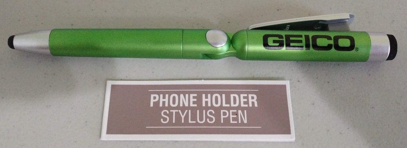 PHONE HOLDER STYLUS PEN WITH GEICO LOGO LOT OF 2 | eBay