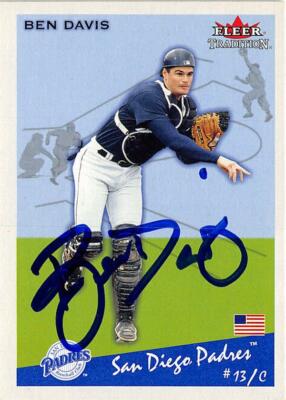 Ben Davis autographed Baseball Card (San Diego Padres) 2002 Fleer ...