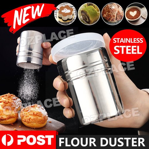 Stainless Steel Icing Sugar Cocoa Coffee Shaker Flour Duster Chocolate ...