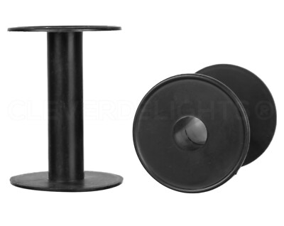 Black Plastic Spools - 3 5/8" x 2 3/4" - Ribbon Cord Thread Wire Bobbin ...