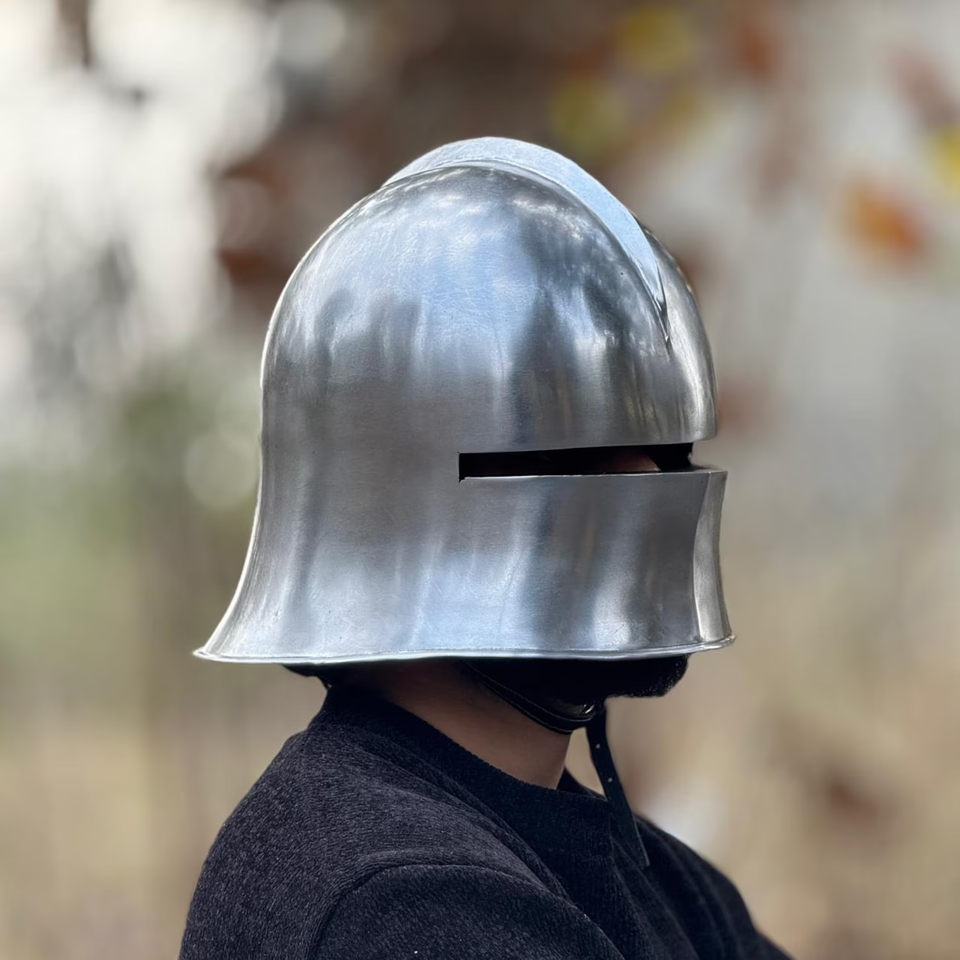 Medieval Steel Knight German Sallet Helmet Warrior Gothic Helmet-Larp ...