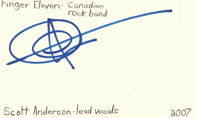 Scott Anderson Lead Vocals Finger Eleven Rock Band Autographed Signed ...