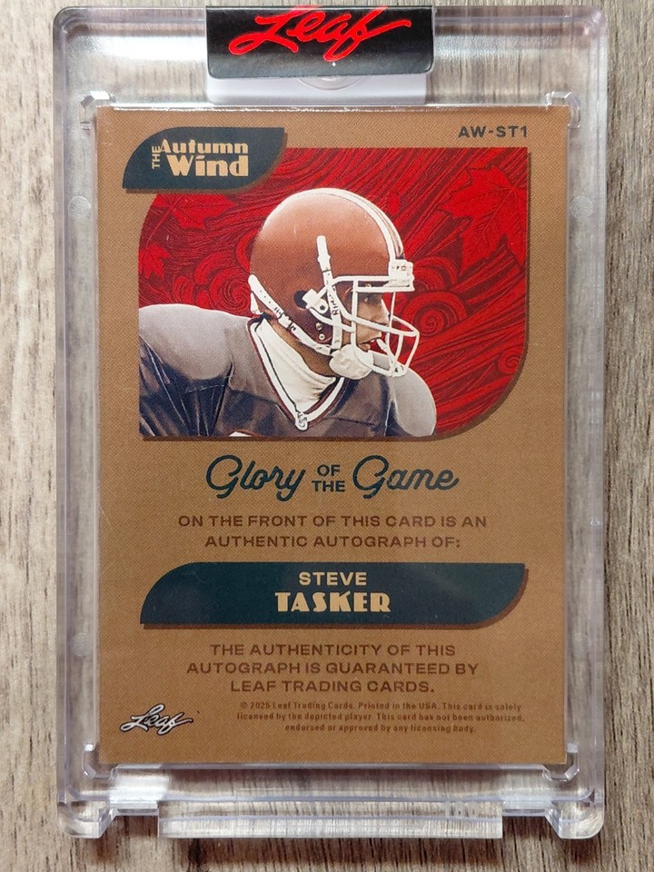 2025 Leaf Glory Of The Game Autumn Wind Steve Tasker Auto /35 | eBay