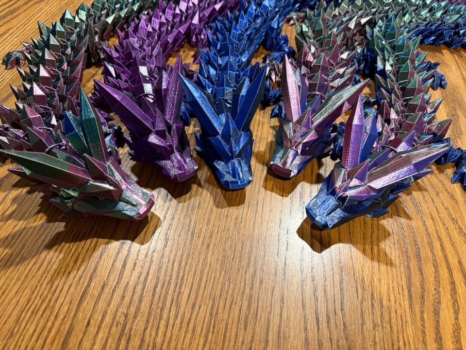 40 inches Long One 3d Printed Dragon Tri-color 40" long Ready to ship ...