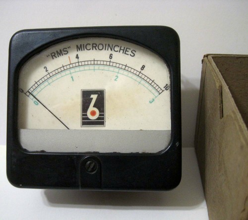 " RMS " MICROINCHES 0 - 10 - 0 - 3 Square Black Panel Meter | eBay