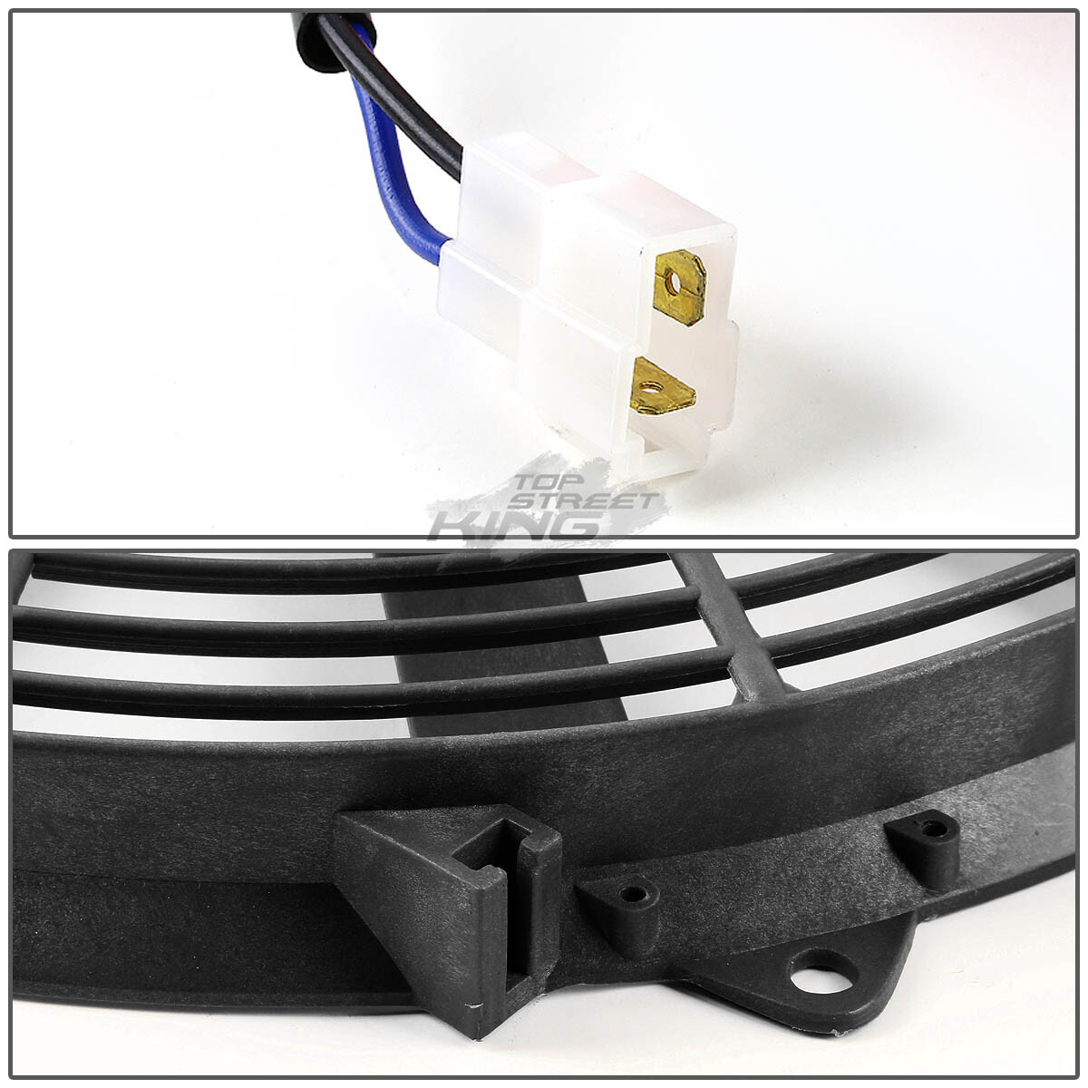 2 Set 16" High Performance Electric Slim Radiator Cooling Fan+Mounting ...