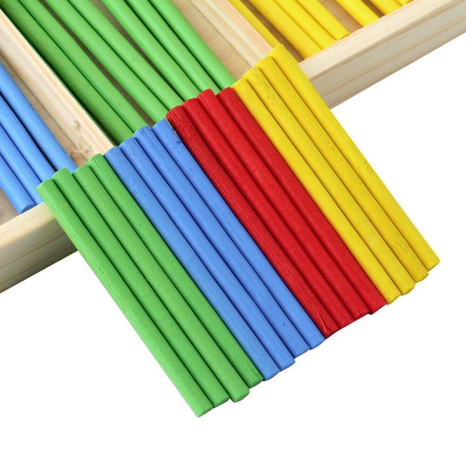 Math Manipulatives Wooden Counting Sticks Intelligence Montessori Math ...