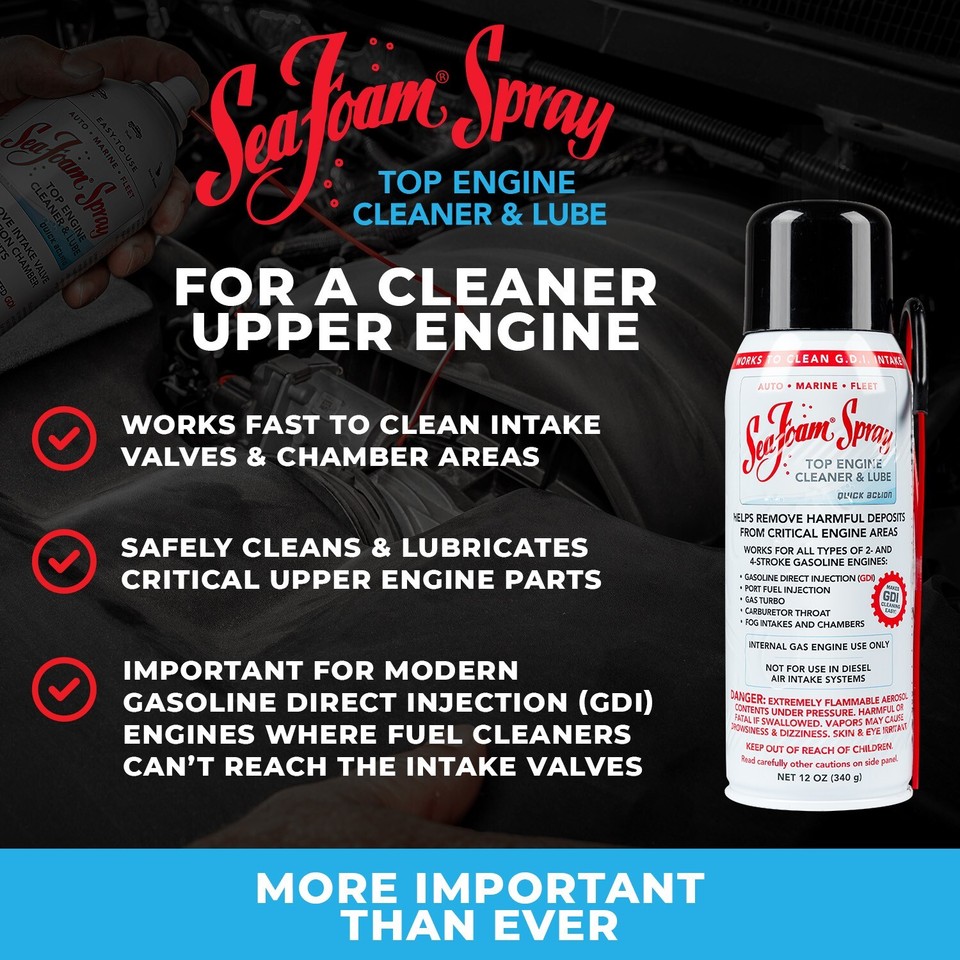 Sea Foam Spray Intake Valve and Upper Engine Cleaner SS14 12 oz Pack of ...