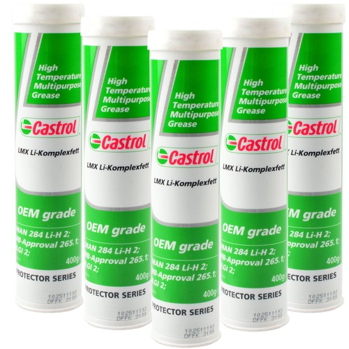 5x 400g CASTROL Fett LMX Li-Komplexfett Hochdruckfett Langzeitfett für ...