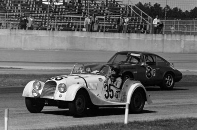 George Waltman Morgan Plus 4 Sports Car 1968 Racing Old Photo 1 | eBay