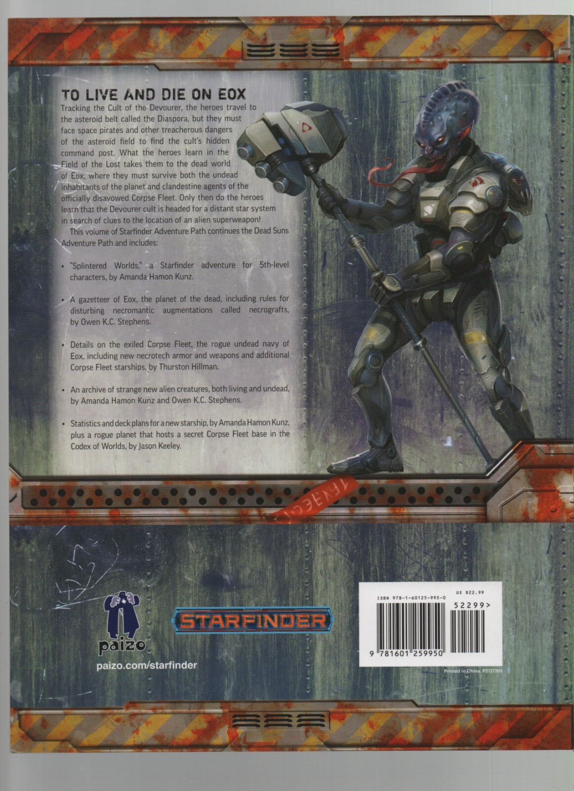 Splintered Worlds - Starfinder - Dead Suns - SC 2017 Paizo Pub ...
