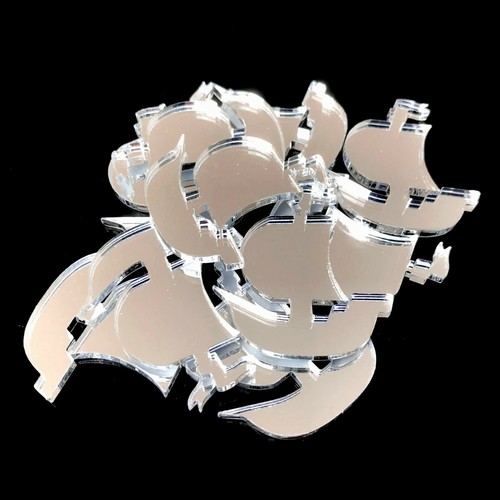 Pirate Ship Shaped Crafting Mirrors Pks 10, Many Colours/Sizes ...