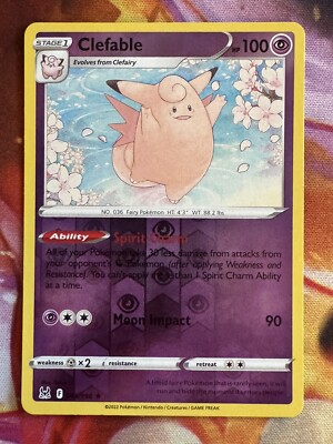 Pokémon TCG Clefable SWSH: Lost Origin 063/196 Reverse Holo Rare | eBay