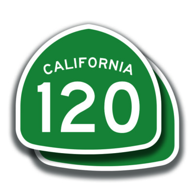 CALIFORNIA STATE ROUTE 120 STICKER 2 Decals Road Sign Bogo Highway | eBay