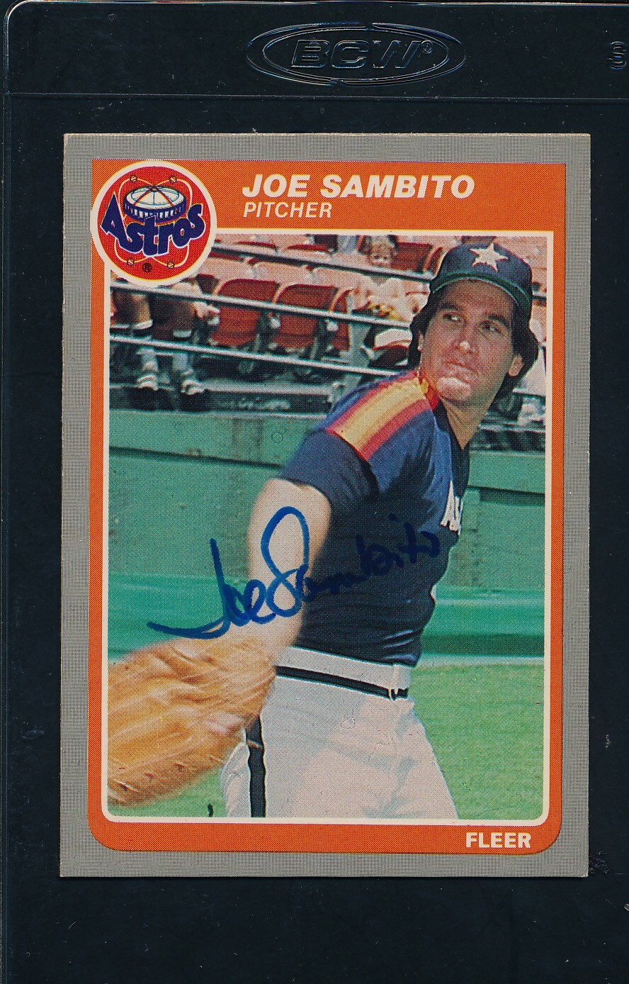 1985 Fleer #360 Joe Sambito Astros Signed Auto *45694 | eBay