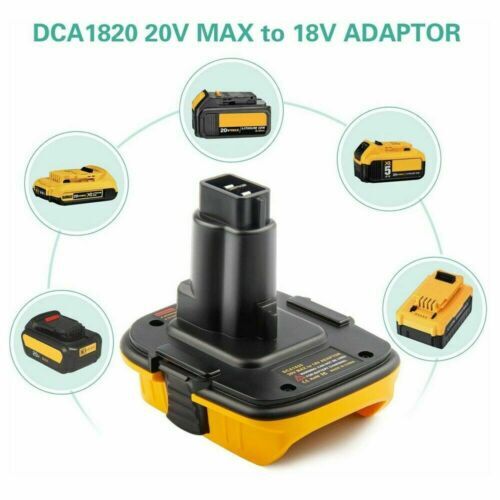 For DEWALT DCA1820 20V Battery Adapter Converter 18V to 20V Max Li-Ion ...