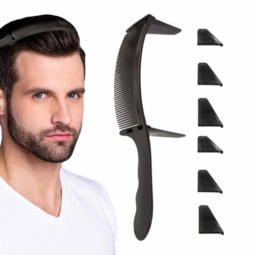 Professional Barber Hair Cutting Curved Positioning Comb Adjustable S ...