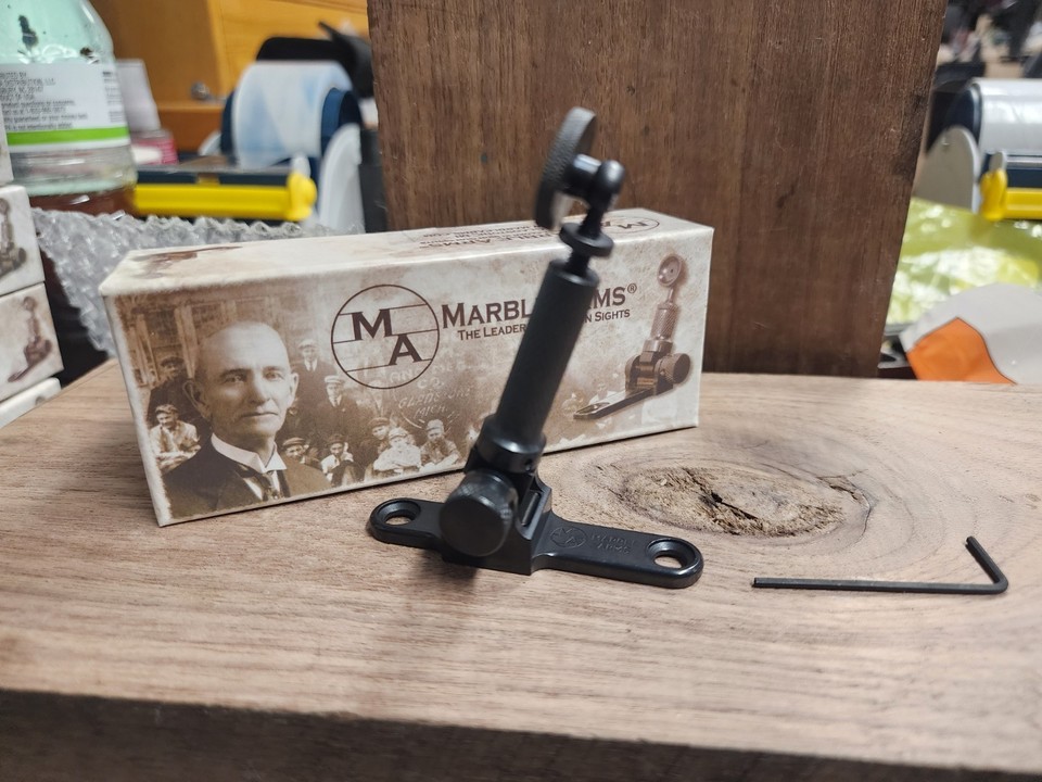 Marble Arms Micrometer adjustment Tang Sight w Mid Range post Rifle 2 3 ...