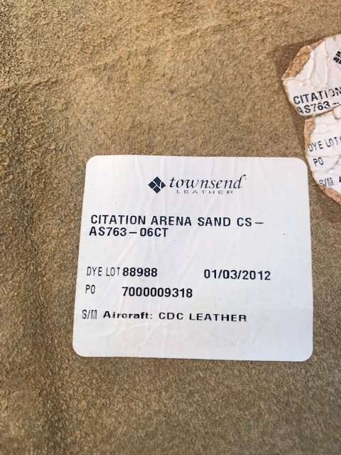 Townsend AIRCRAFT CDC Leather Citation Arena Sand CS-AS763-06CT 7'8" X ...