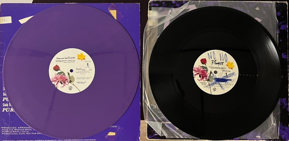 2x Prince 12" Vinyl Record Single Promo Purple Rain When Doves Cry! | eBay