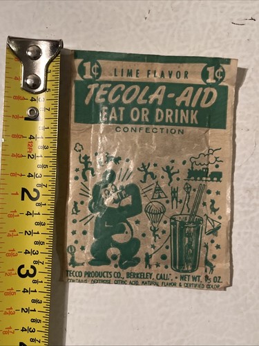 Vintsge 1920s Tecola-Aid Lime Flavor Eat Or Drink Confection NOS Full ...