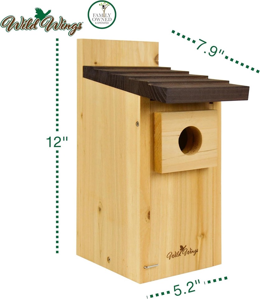 Wild Wings WWCH3 Cedar Blue Bird Box House Bluebird House, 857907005870 ...