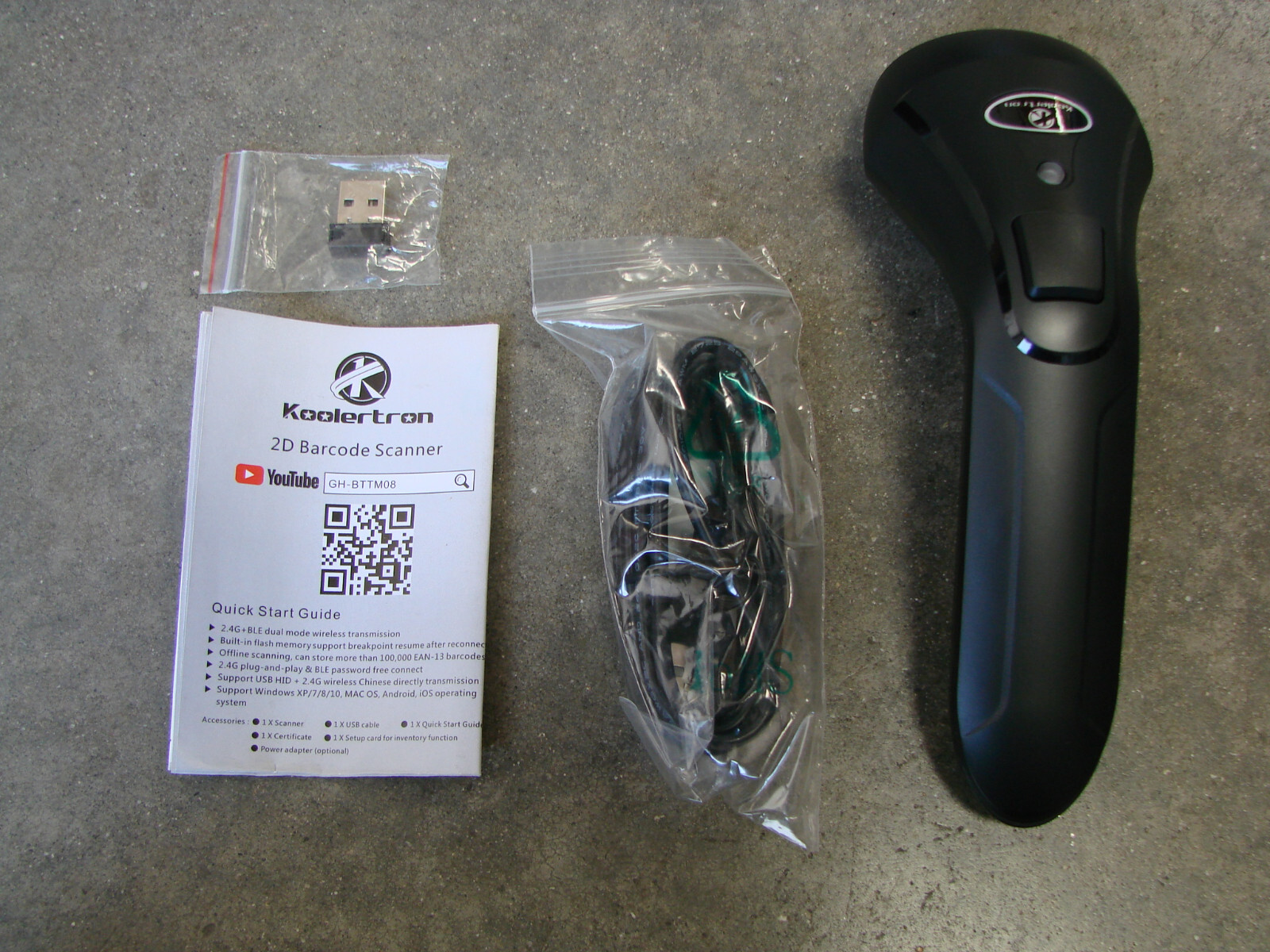 Koolertron 2D CMOS Wireless/Wired USB Barcode Scanner for sale online ...