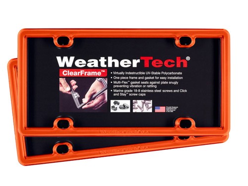 WeatherTech ClearFrame License Plate Frame- Durable Frame - 2 Pack - 17 ...