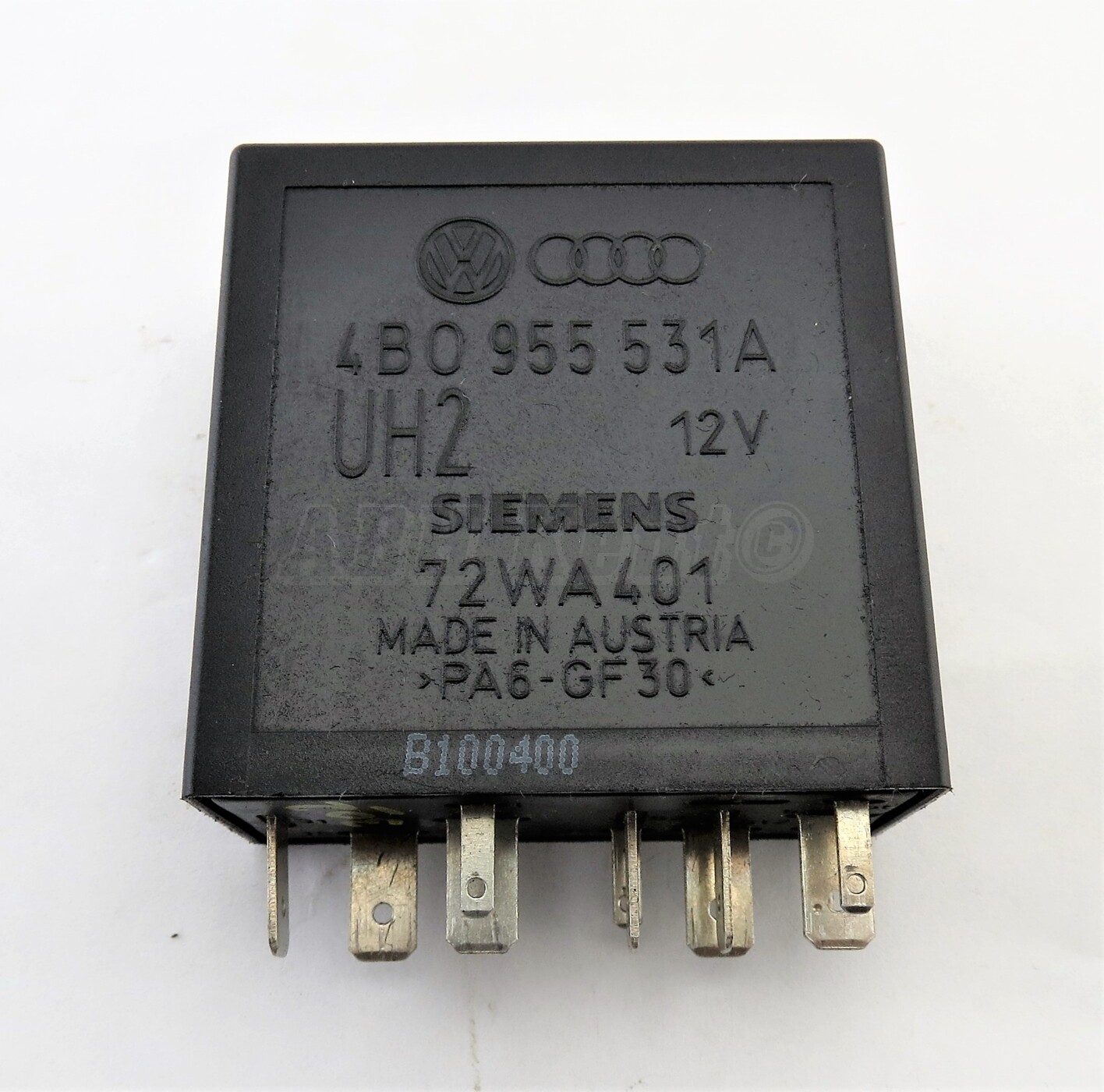 Audi VW Black-377 Control Unit Wiper Washing Relay Module 4B0955531A ...