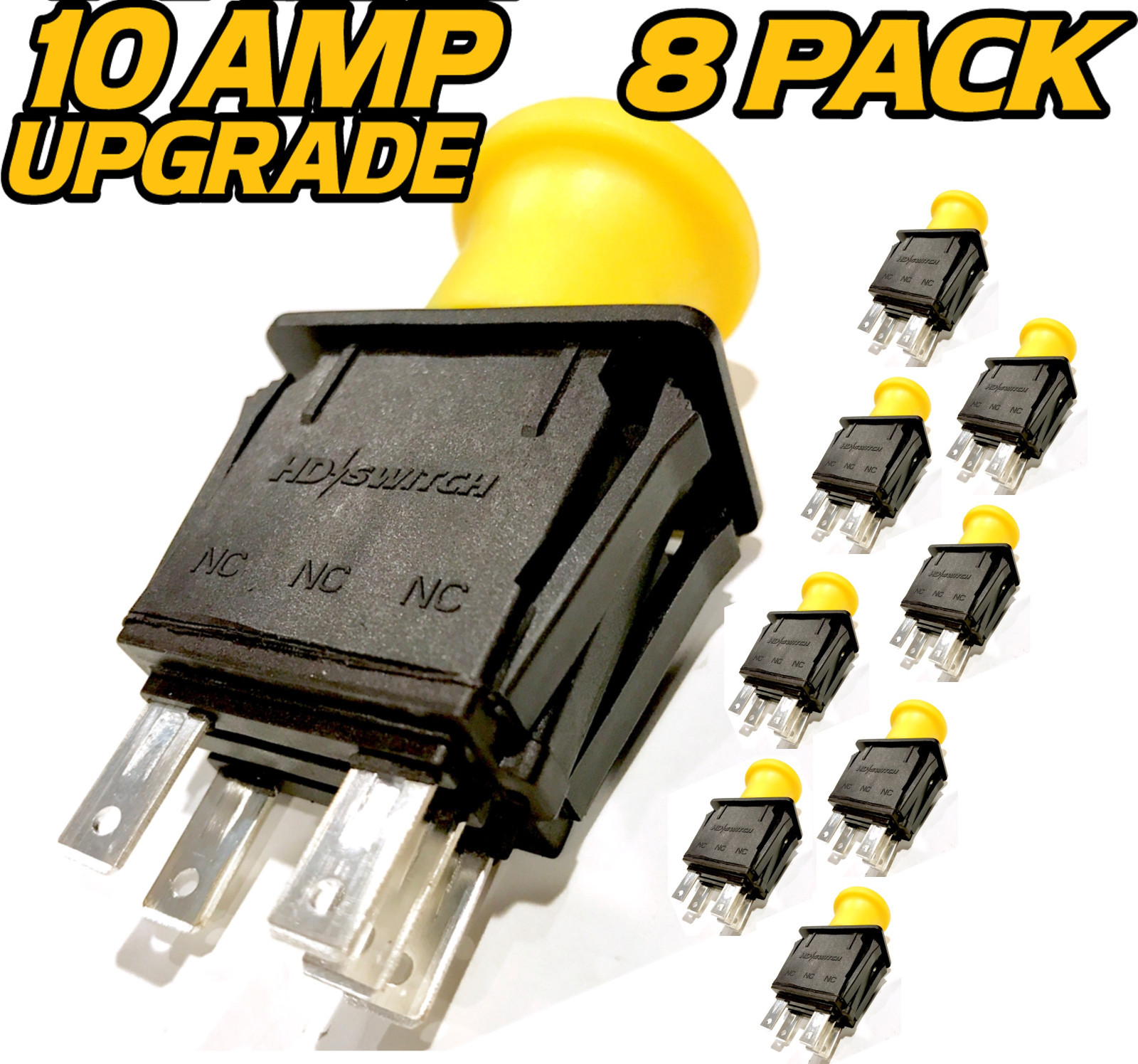 (8 Pack) Clutch PTO Switch fits John Deere AM118802 - Free 10 Amp ...
