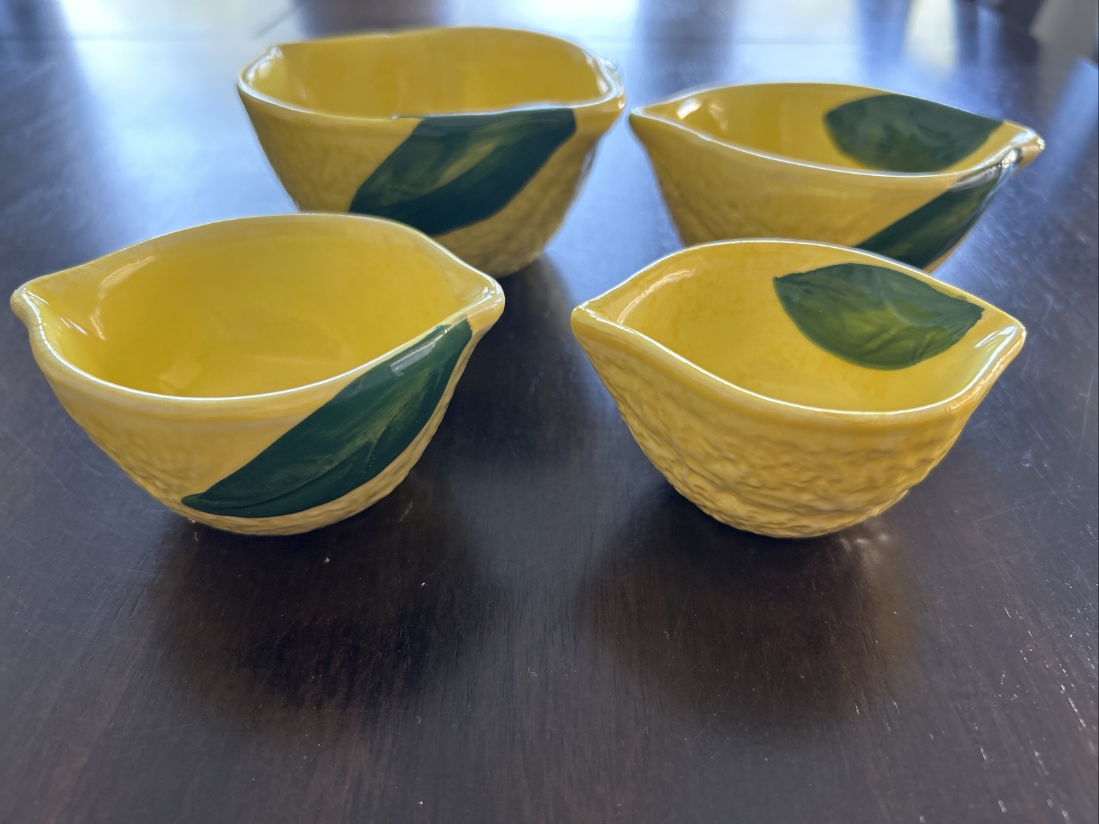 Dash Of That Ceramic Yellow Lemon Shaped Stacking 4 Measuring Cups ...