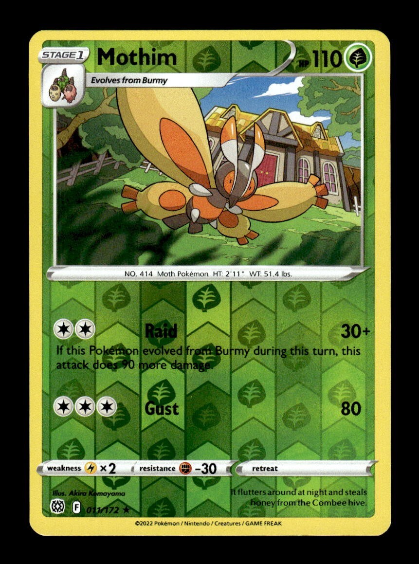 Pokemon Brilliant Stars MOTHIM 011/172 Reverse Holo | eBay