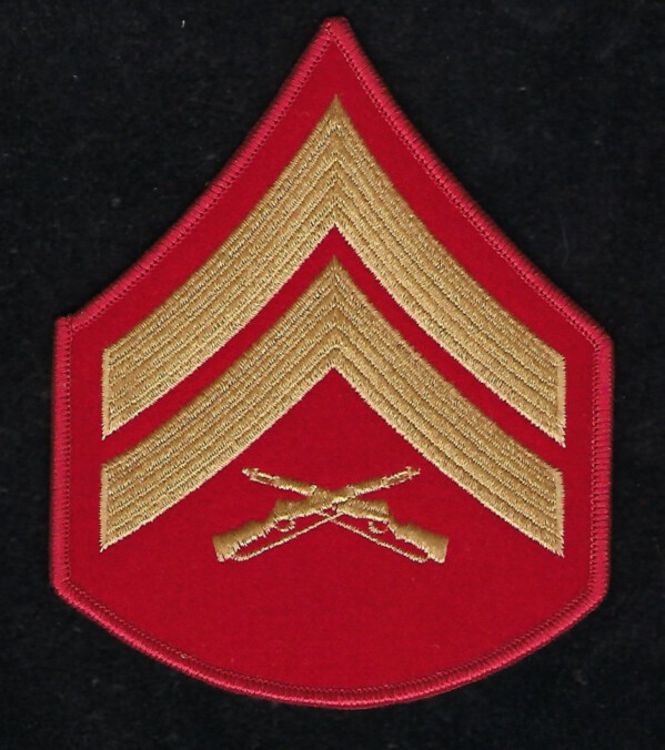 2 CORPORAL CPL E4 CHEVRON PATCH SET US MARINE DRESS BLUE PIN UP ...