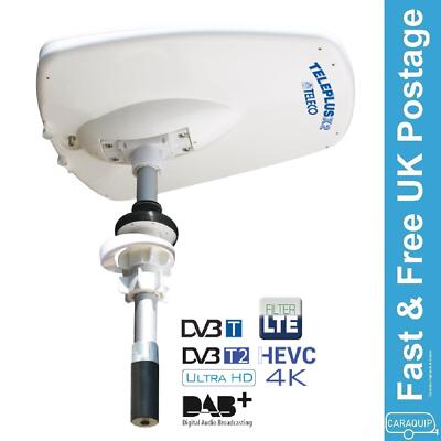 Teleco TV Antenna Teleplus X2/39U c/w Pole and Amplifier Caravan ...