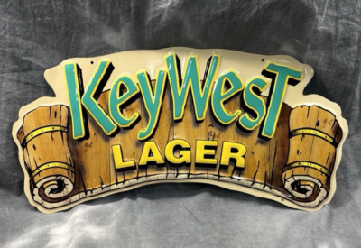 Key West Lager stamped metal beer sign Rare | eBay