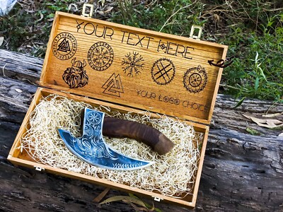 Personalized Pizza Axe Cutter in Wooden Gift Box - Custom Axe with Gift ...