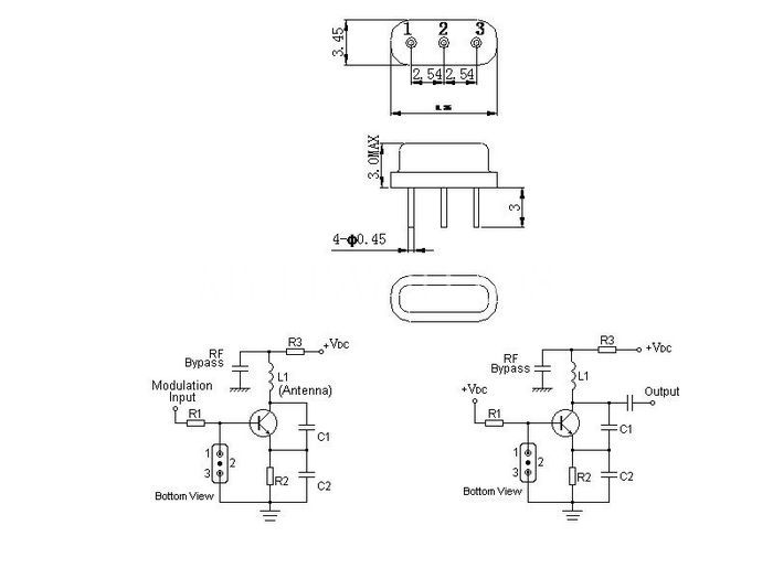 10PCS 315M 315MHz R315A 315.000MHz SAW Resonator Crystal Oscillator D ...