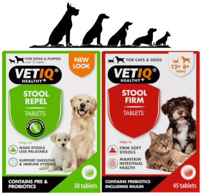*Vetiq Stool Repel Deters eating Faeces (poo) Stool Firm for Firmer ...