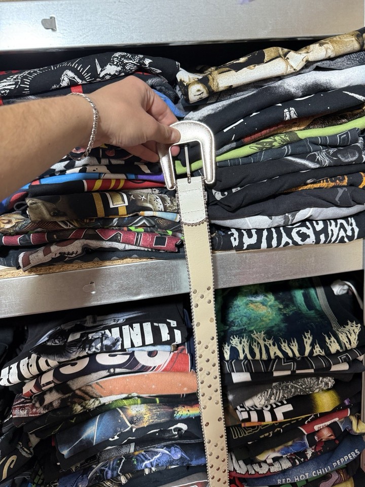 Sick BB Simon White Belt Chrome Hearts Style Y2K Crystals Hype Punk Emo ...