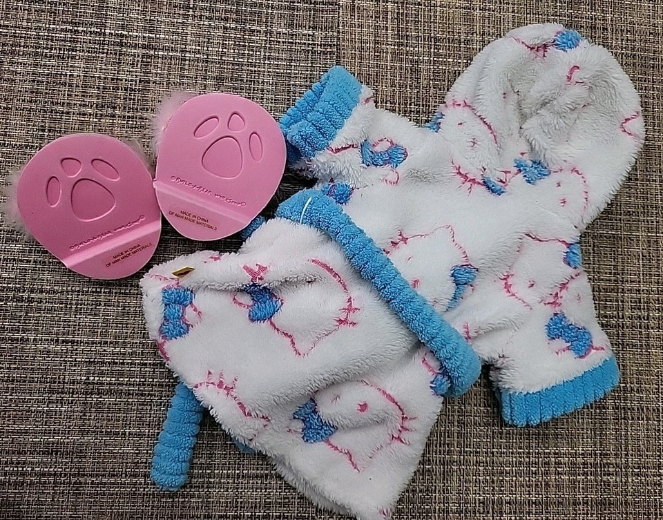 Build A Bear Workshop Hello Kitty Blue Trim Robe With Pink Feather ...