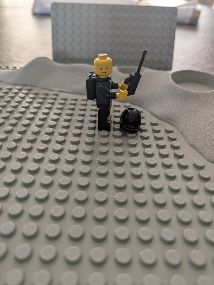 LEGO-Vintage Classic Black Spaceman Minifigure | eBay