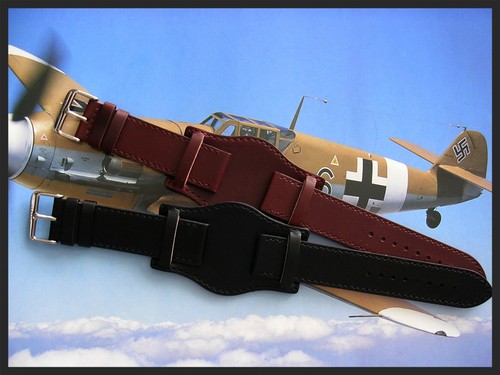 18mm Black BUND Flieger German Pilot Military watchband strap IW SUISSE ...