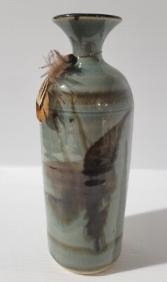 Mid-Century Robert Butler Hand Thrown Studio Pottery Oil Lamp or Vase 8 ...